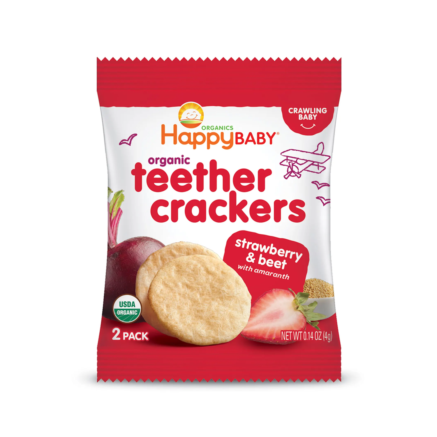 Teether Crackers Sabor Fresa-Betabel (Galletas Mordedoras para Bebé ...